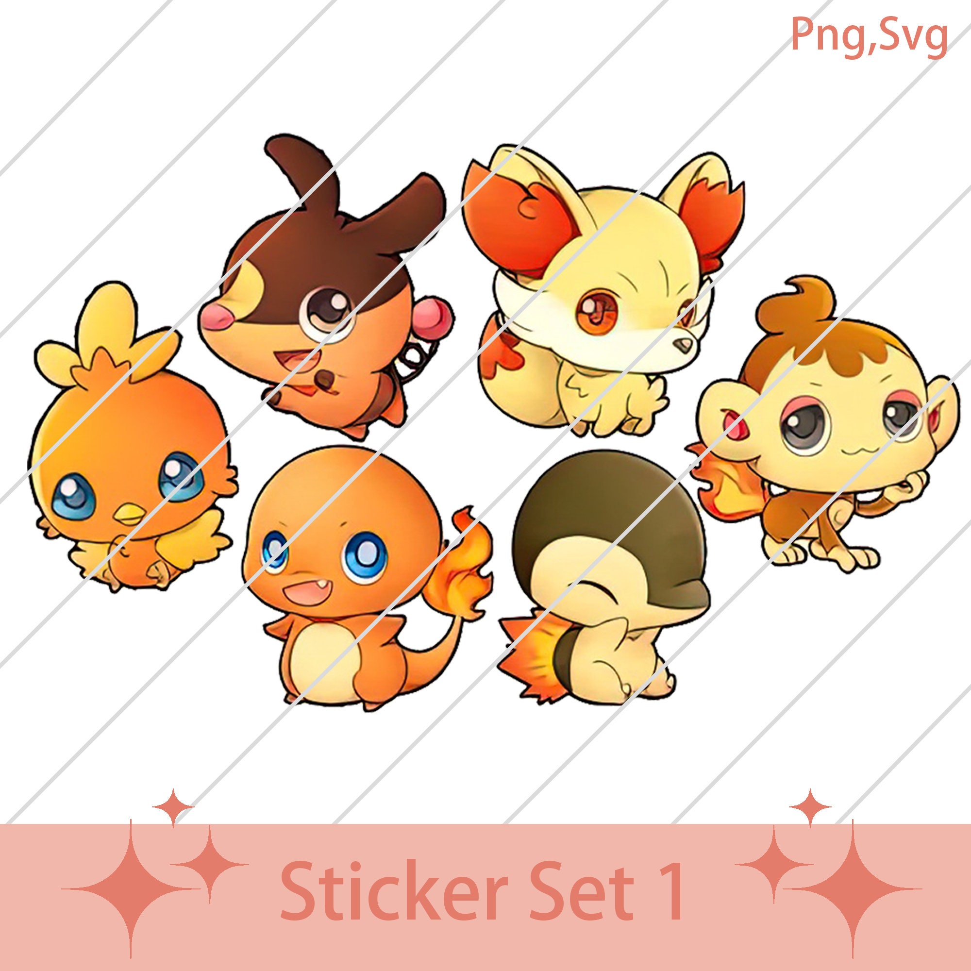 Pokemon Clipart PNG Bundle Cut Files Cricut / Instant Download Set 1 - Etsy