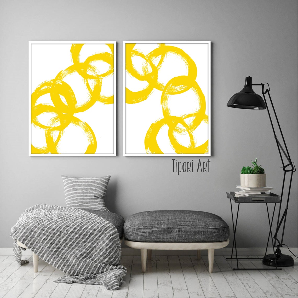 Yellow Art Abstract Art Contemporary Art Abstract Painting - Etsy