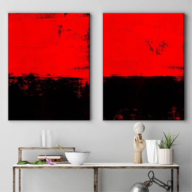 Red & Black Art, Abstract Art, Contemporary Art, Abstract Painting ...