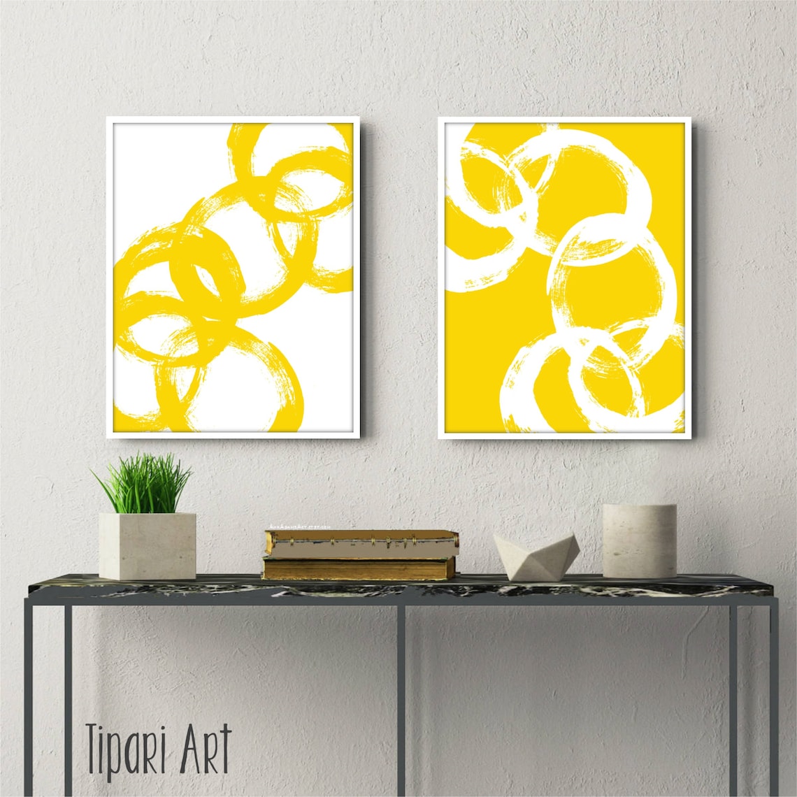 Yellow Art Abstract Art Contemporary Art Abstract Painting - Etsy