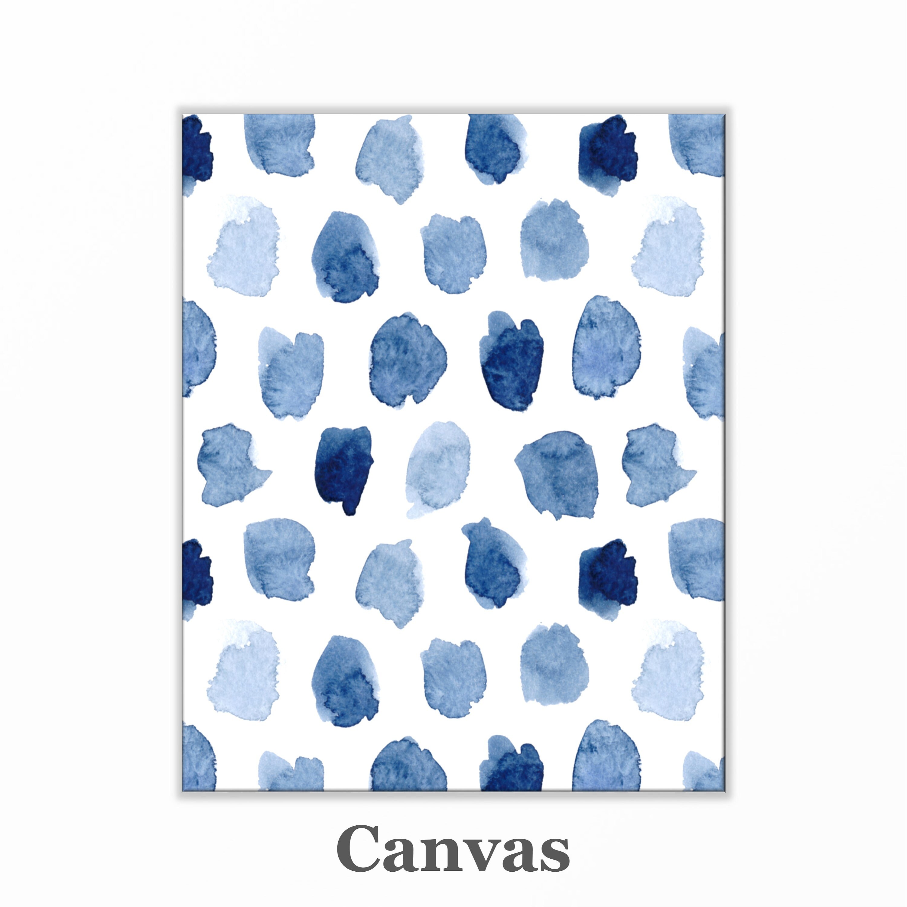 Blue Contemporary Art Set, Gallery Wall Set, Abstract Prints ...