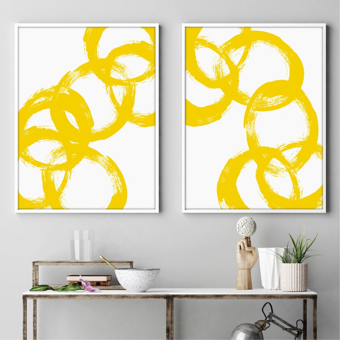 Yellow Art Abstract Art Contemporary Art Abstract Painting - Etsy