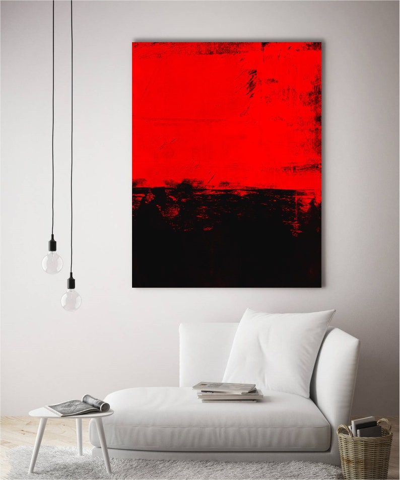 Red and Black Art Abstract Art Contemporary Art Abstract - Etsy