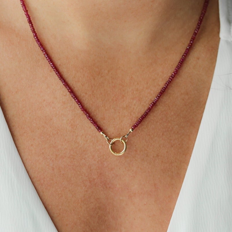 Red Ruby Necklace - Etsy