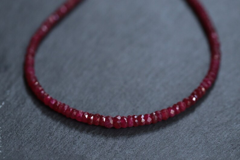 Longido Ruby Necklace Beaded Pink Ruby Longido Ruby Necklace - Etsy