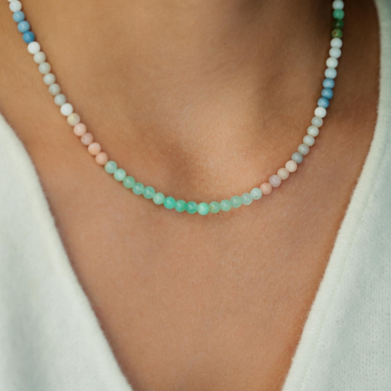 Candy Cloud Opal Necklace | Pastel Multi Opal Necklace, Colorful ...