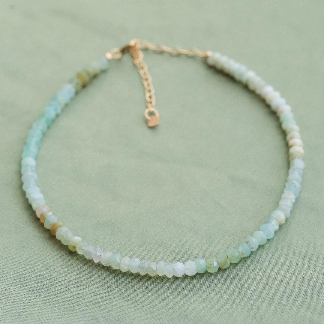 Peruvian Opal Anklet | Beaded Peruvian Opal Anklet Bracelet, Women's ...