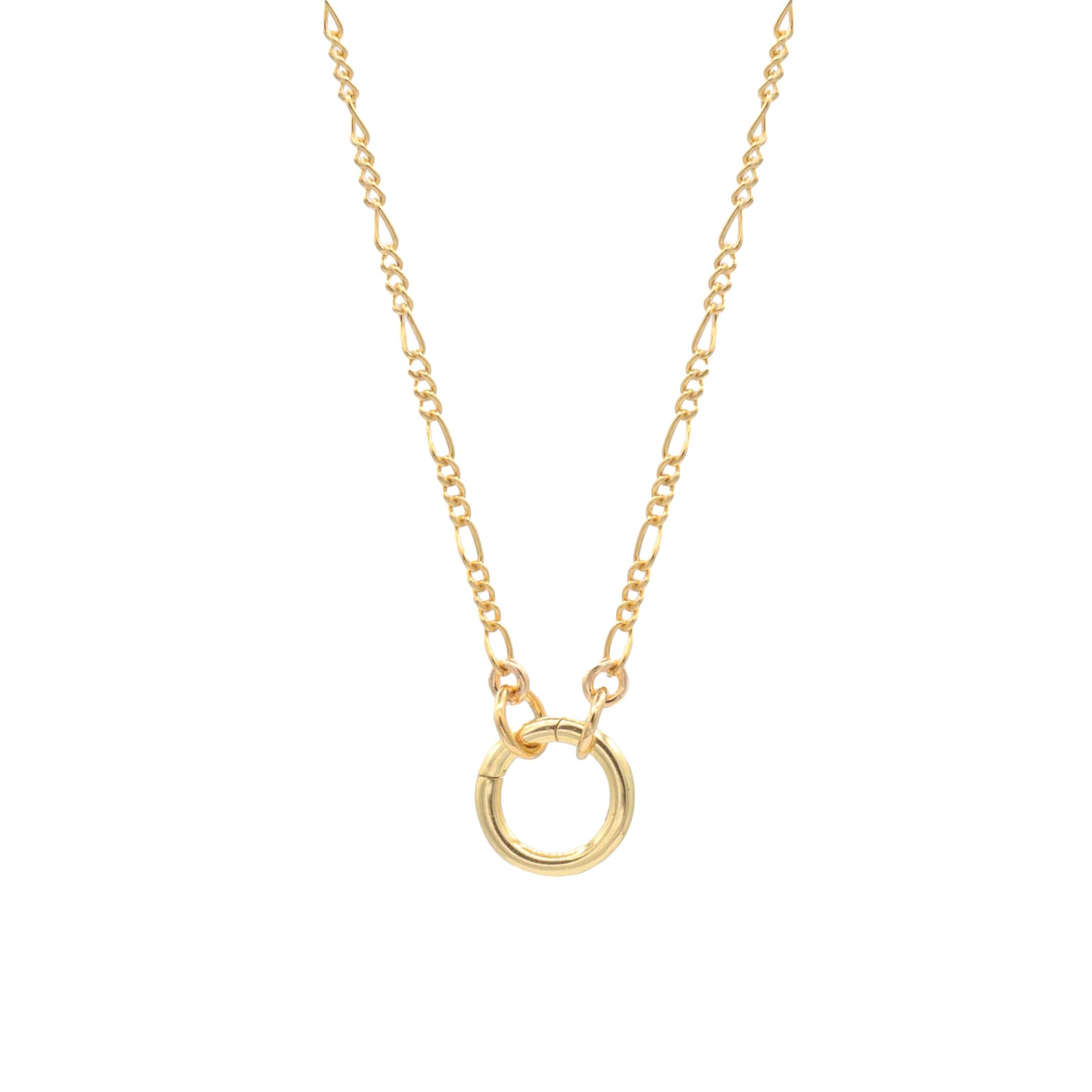 14k Gold Filled Figaro Chain Necklace, Gold Filled Carabiner Necklace ...