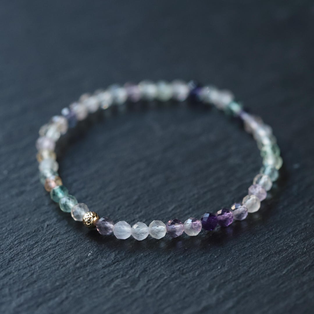 SOLID 14K GOLD Fluorite Bracelet | Rare Top Quality Fluorite | Genuine ...