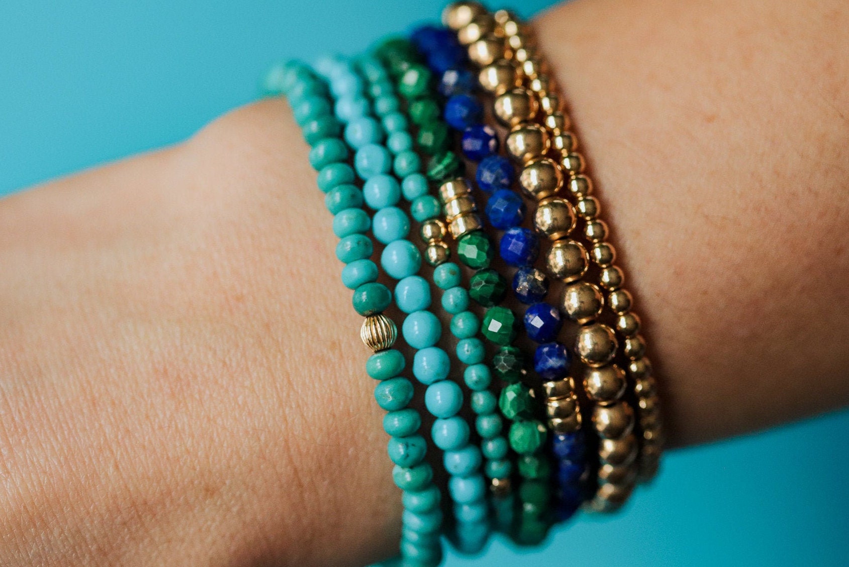 Genuine Turquoise Beaded Bracelet Natural Authentic - Etsy