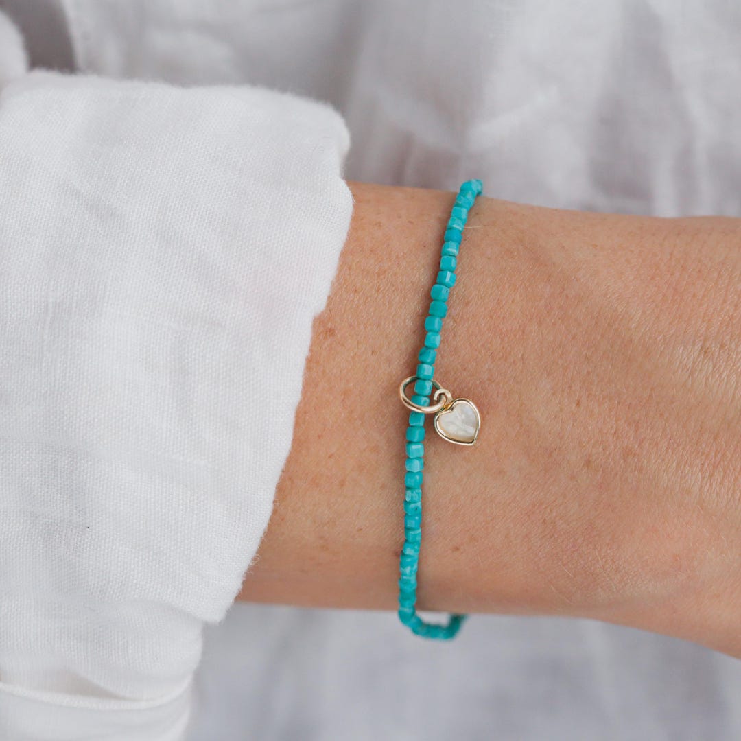 Genuine Turquoise Beaded Bracelet | Natural Authentic Turquoise | Women ...