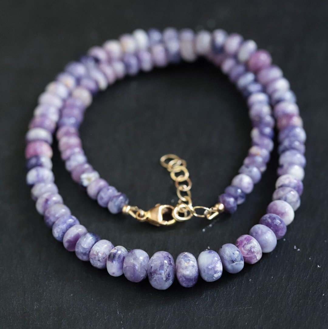 RARE Purple Opal Necklace Stunning Natural Tiffany Opal Necklace ...