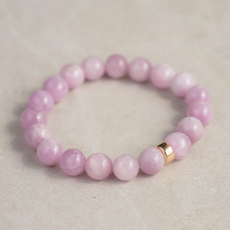 Kunzite 10mm, [EBKM1440] Genuine 10mm Kunzite Bracelet, AAAA+ Kunzite ...
