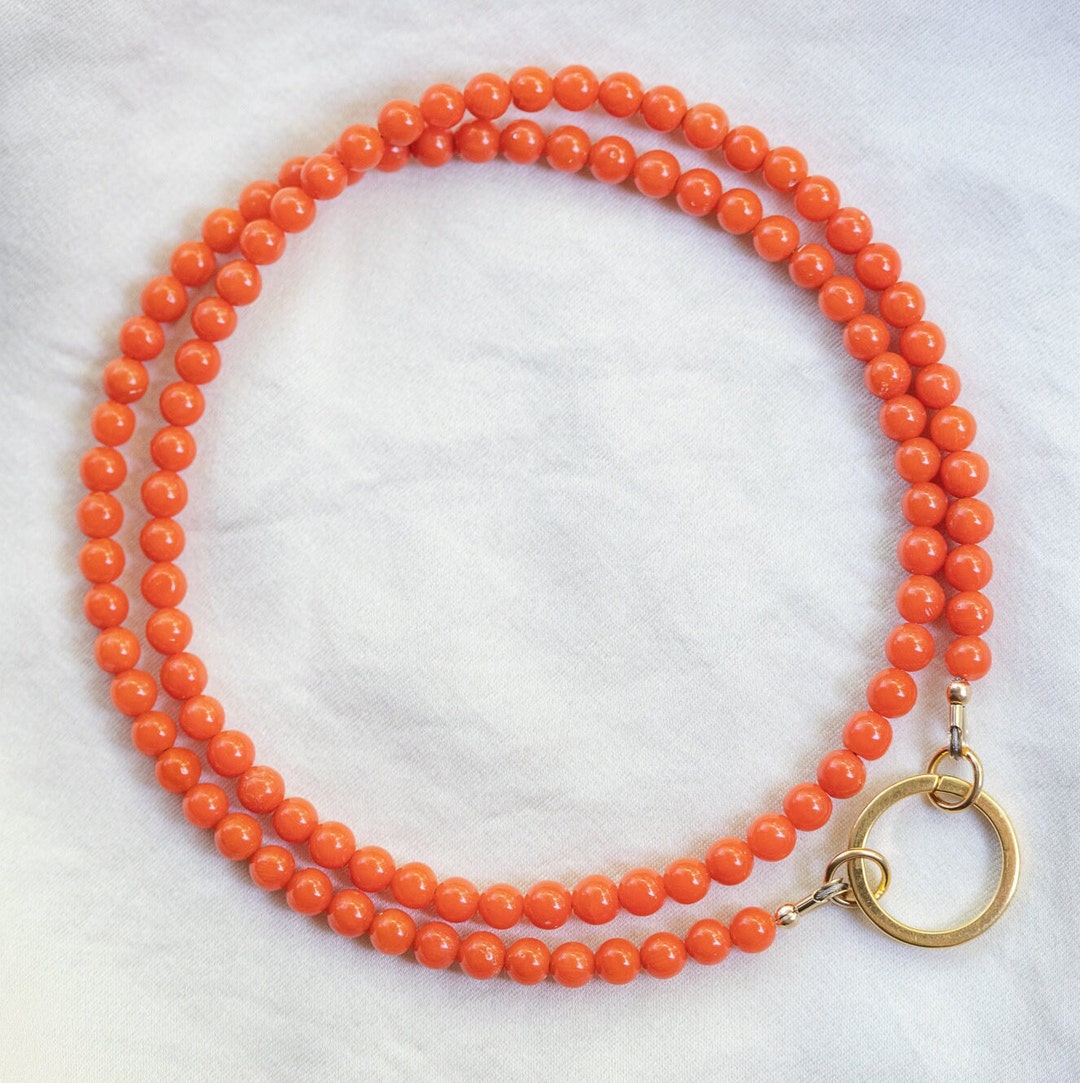 Genuine Italian Coral Necklace 4mm, Real Coral Necklace Handmade ...