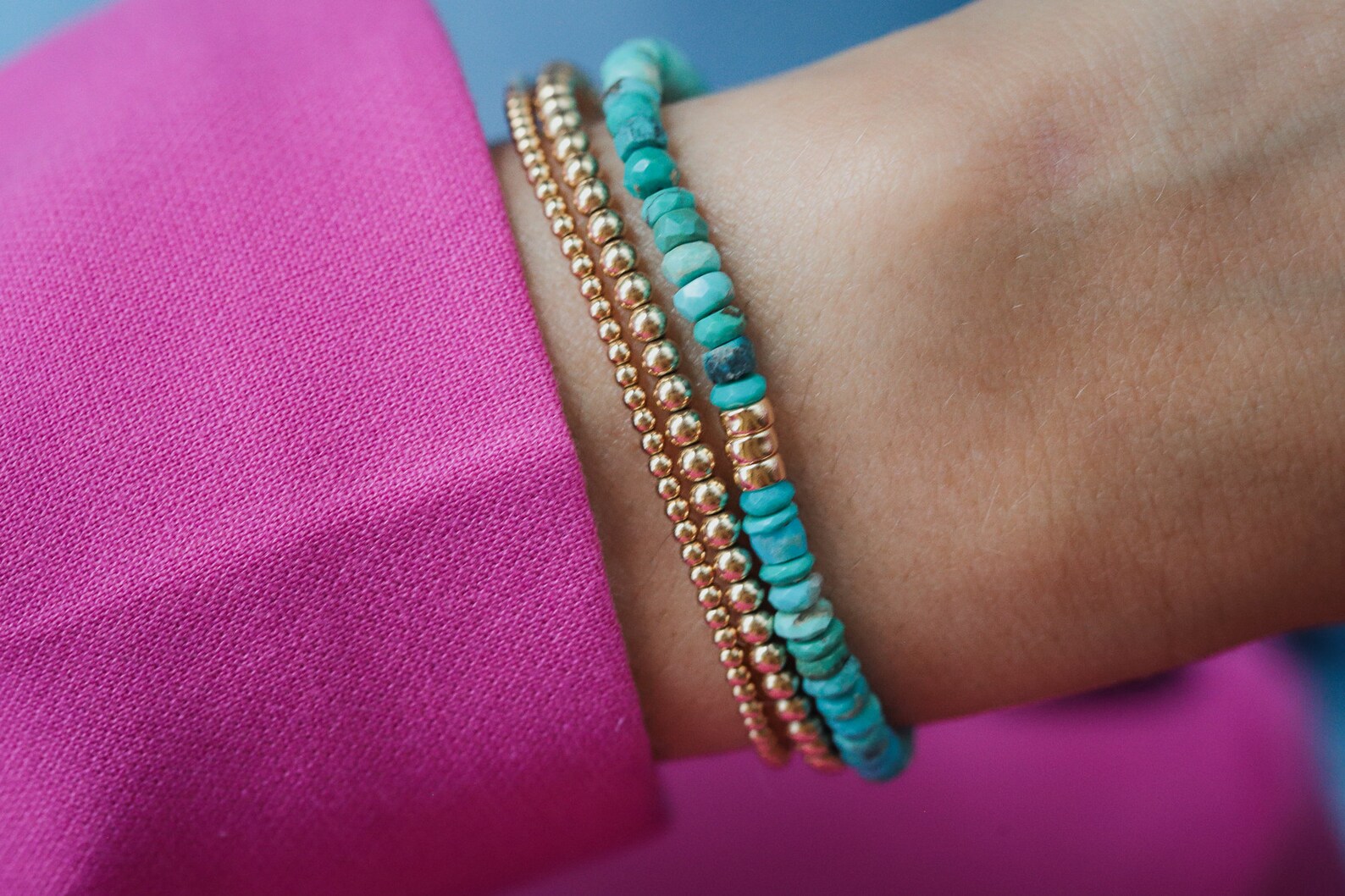 Genuine Turquoise Beaded Bracelet Natural Authentic - Etsy