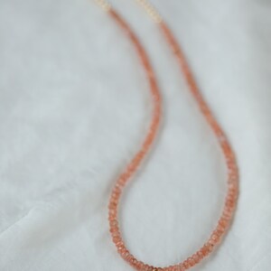 Sun Ray Sunstone Beaded Necklace Sun Pendant Necklace on Sparkly ...