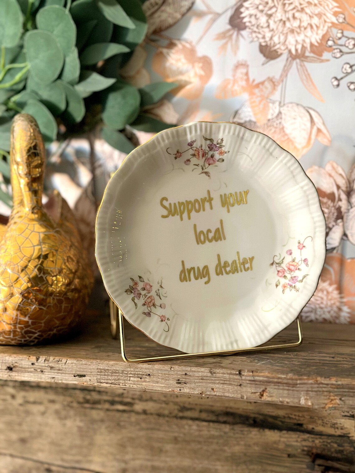 Support Your Local Drug Dealer Plate. Unique Gift. Personalized Gifts ...