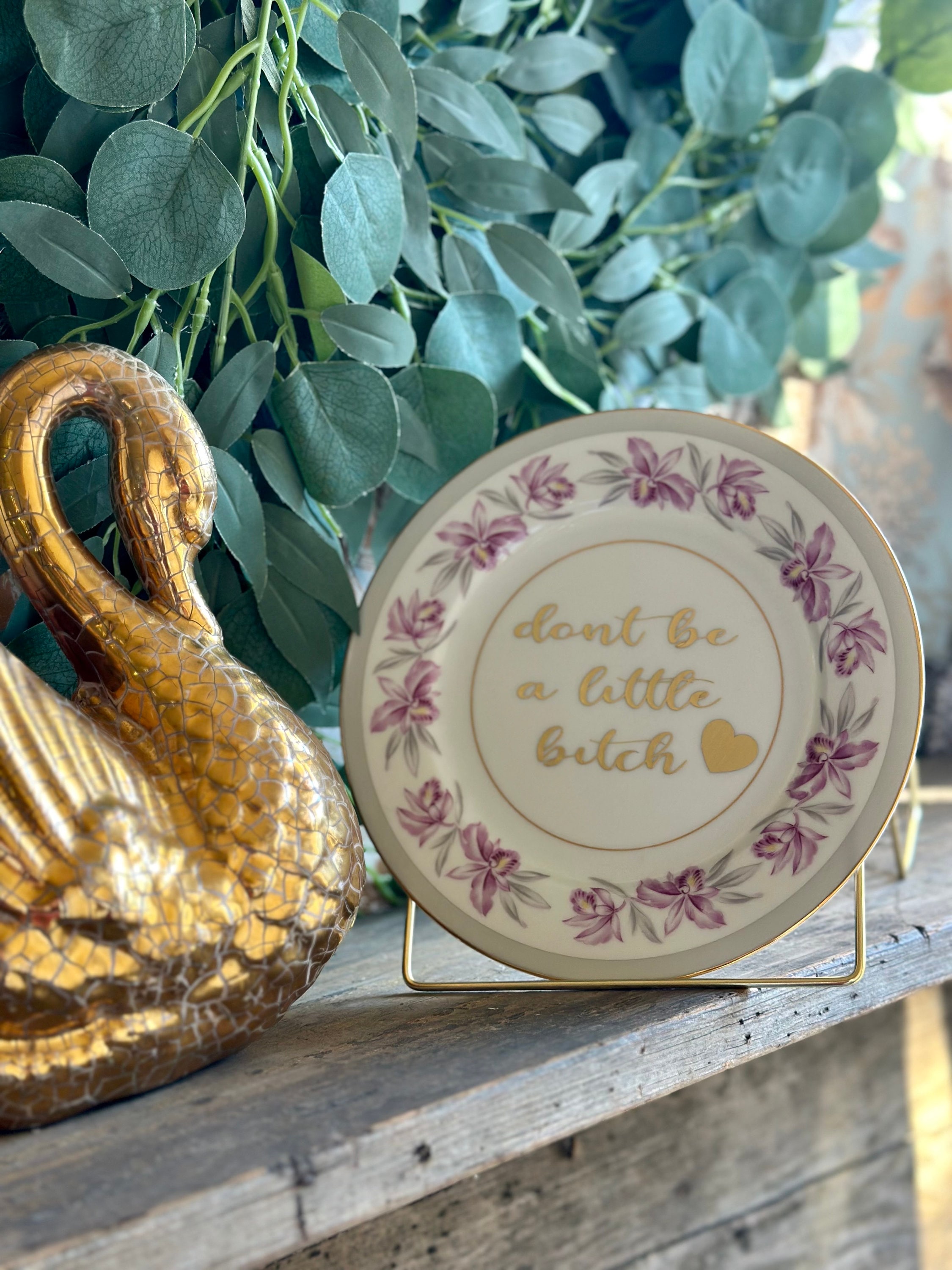 Dont Be a Little Bitch Plate. Unique Gift. Swear Word Art. Personalized ...