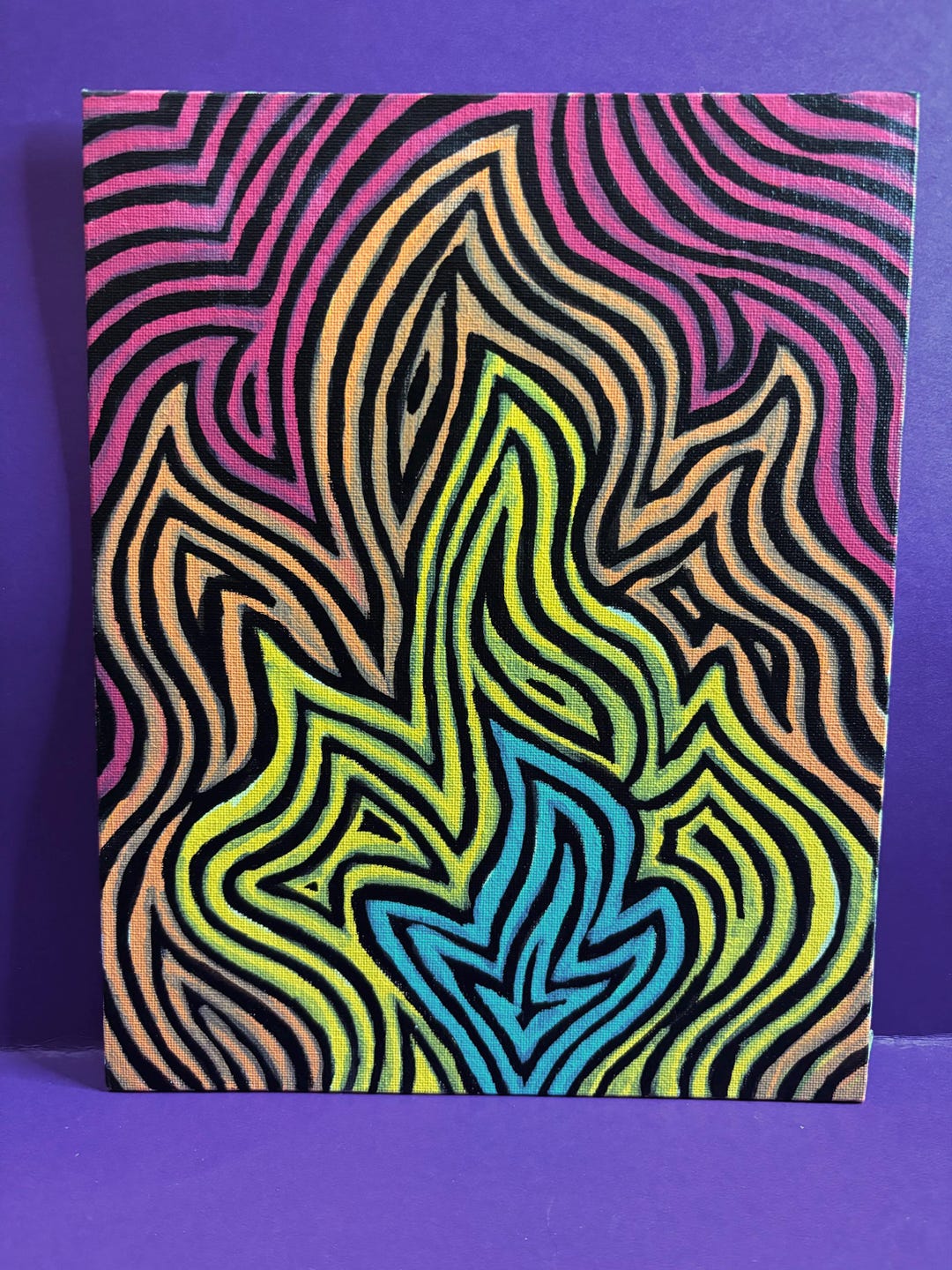 Fire Zen Tangle Painting - Etsy