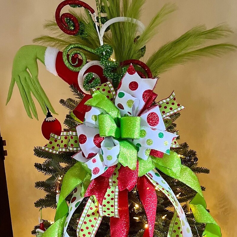 Grinch Tree Toppers - Etsy