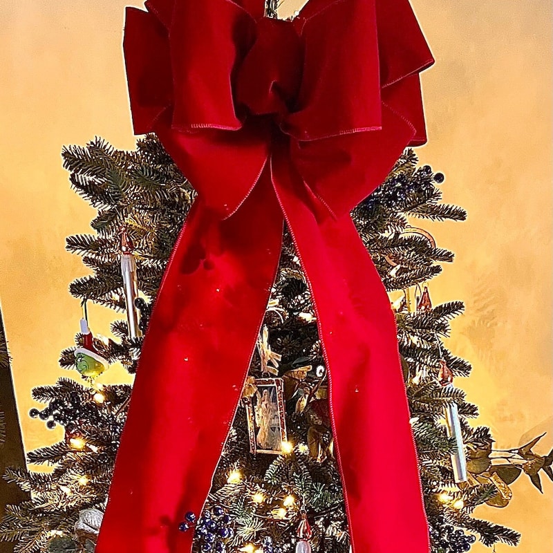 Velvet Tree Bow - Etsy