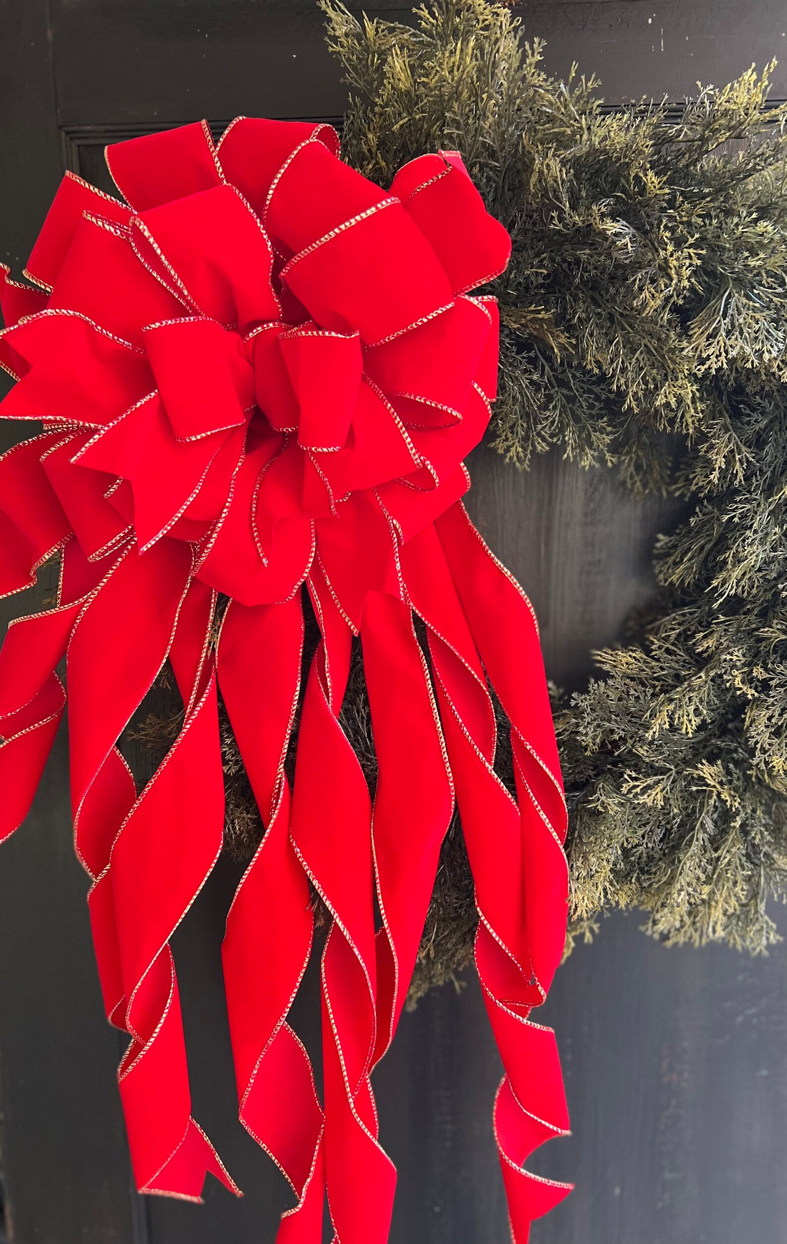 The Noel Red and Gold Velvet Oversized XL Christmas Treetopper - Etsy