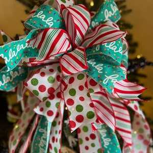 The Falicia Falalala Peppermint Red & Green, Turquoise Glitter Dot ...