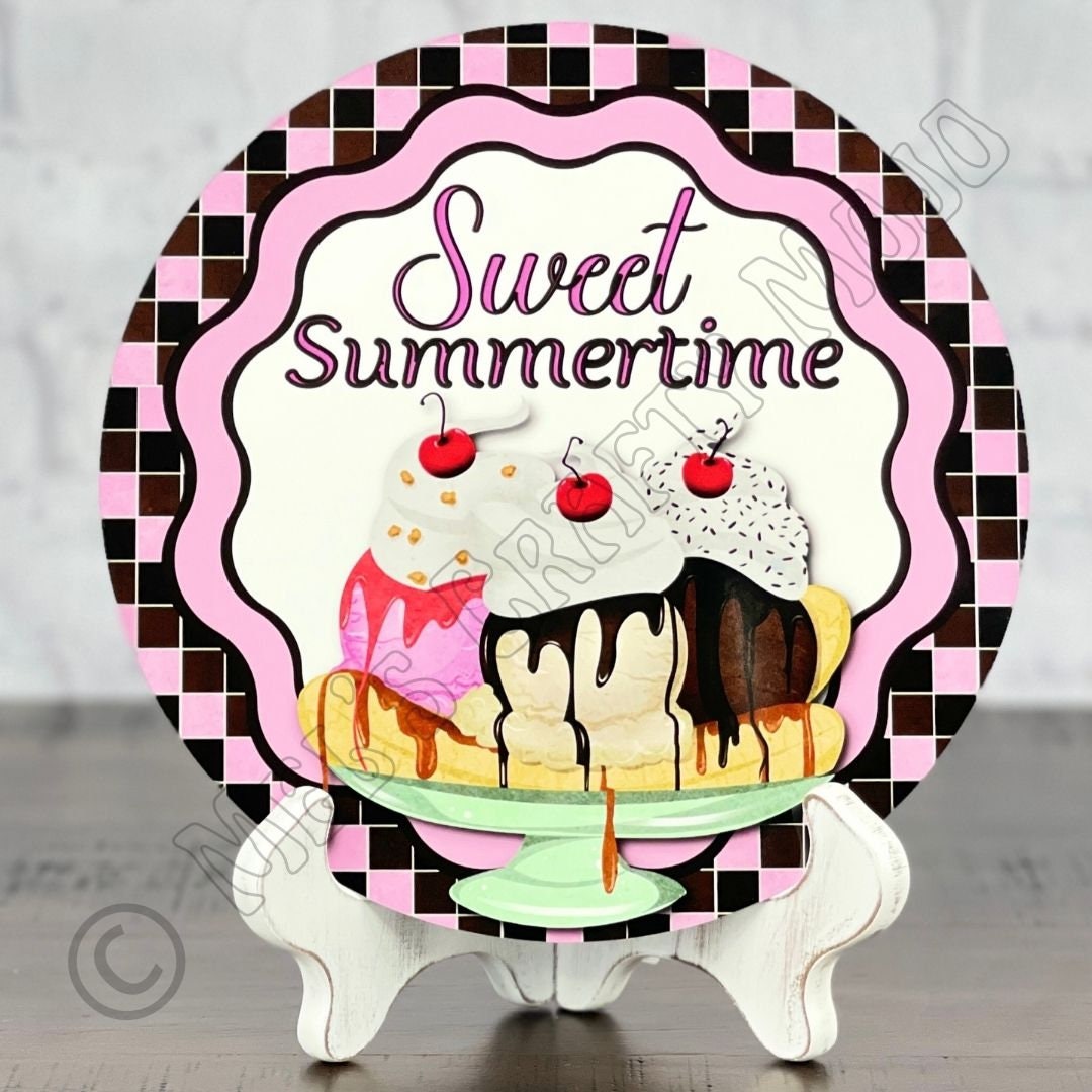 Sweet Summertime Banana Split Sign 4 Sizes Available - Etsy