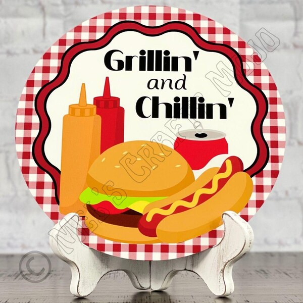 Grillin and Chillin Sign - Etsy