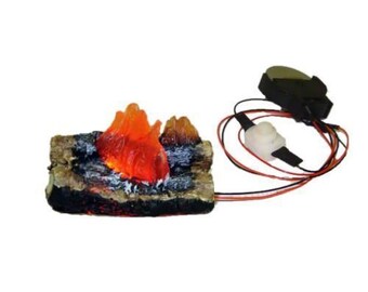 Miniature Battery Operated Flickering Fireplace or Camping Fire Logs ...