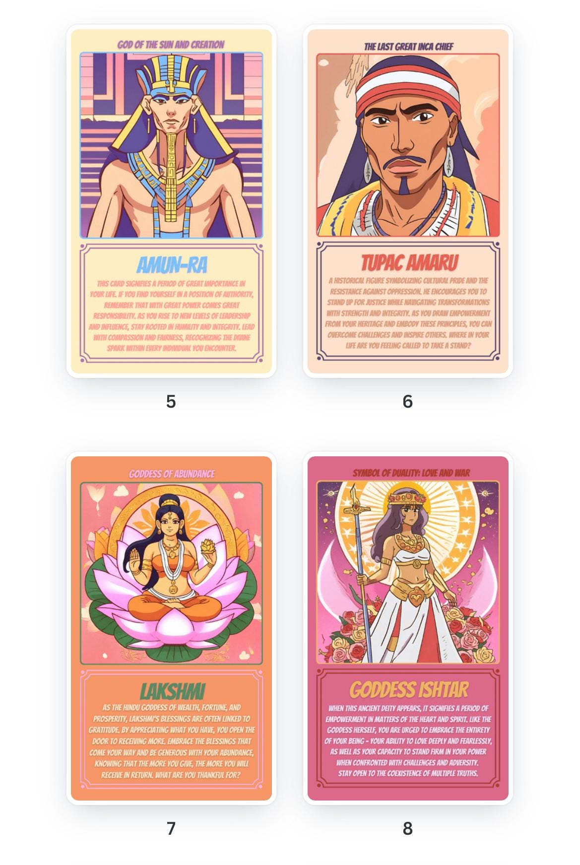 Anime Style Empowerment Oracle Deck Digital Download 33 Cards to Help ...