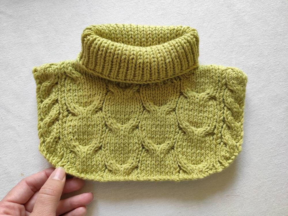 Knit Cable Turtleneck Dickey Wooly Cowl Scarf for Kids - Etsy