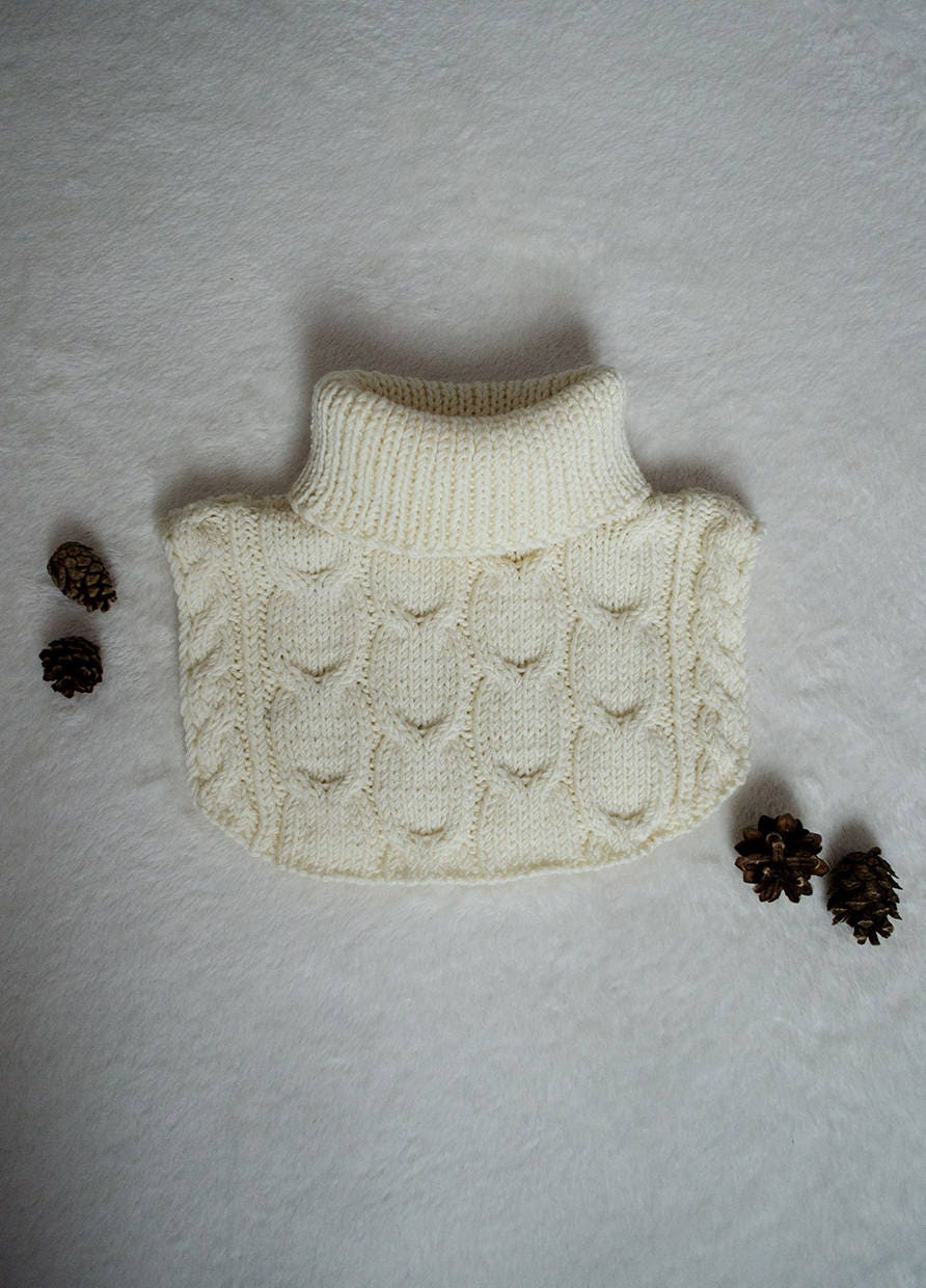 Knit Cable Turtleneck Dickey Wooly Cowl Scarf for Kids - Etsy