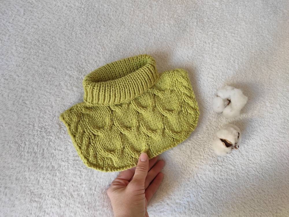 Knit Cable Turtleneck Dickey Wooly Cowl Scarf for Kids - Etsy