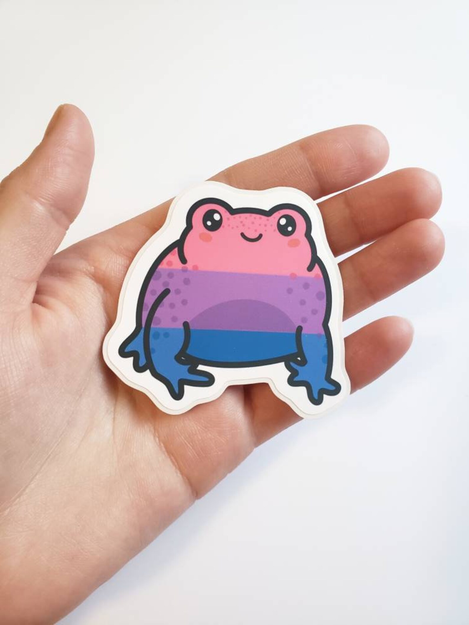 Bisexual Pride Frog Sticker | Etsy
