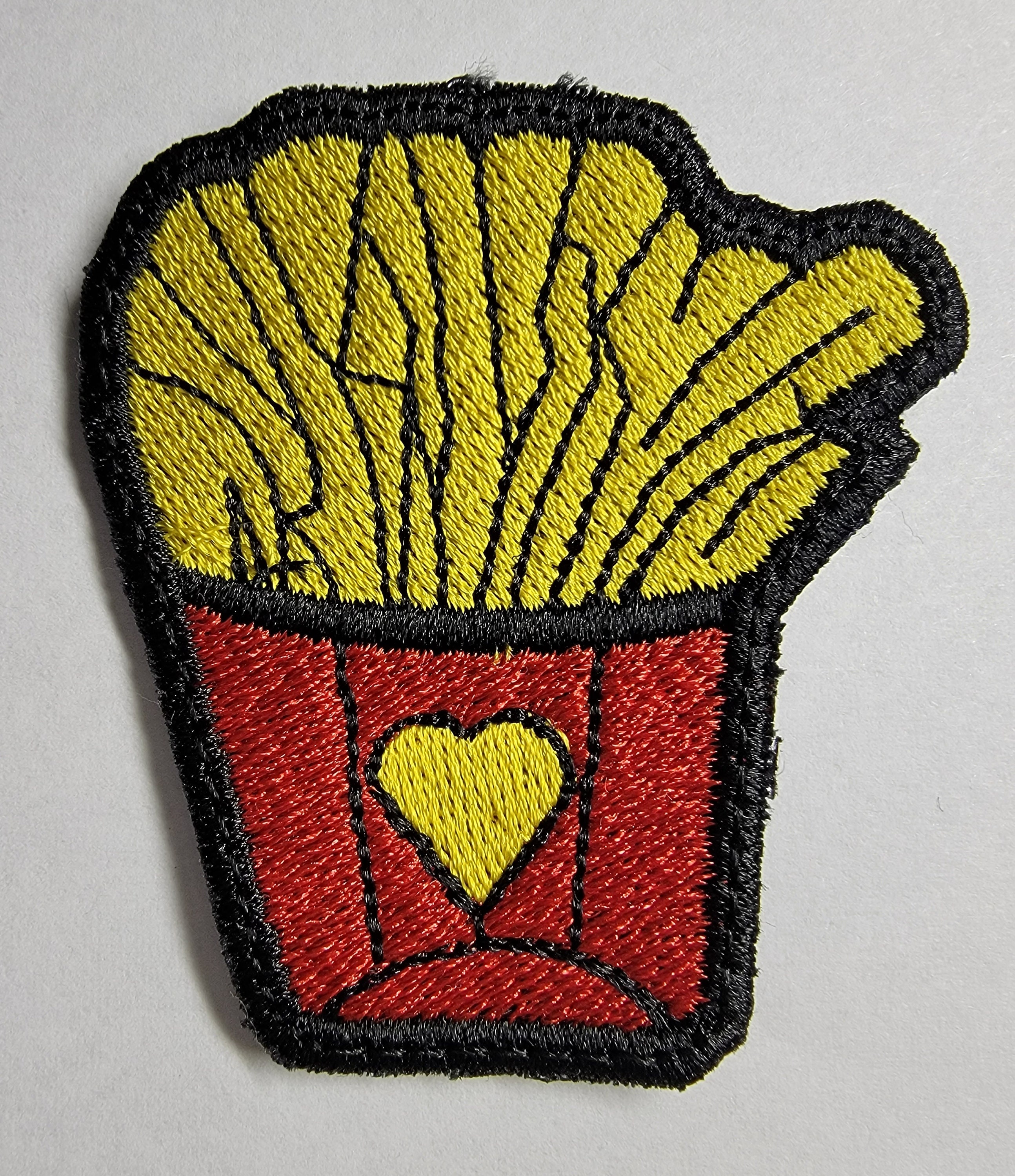 Patch.french Fries.fully Embroidered.high Quality.retro.60s.vintage ...
