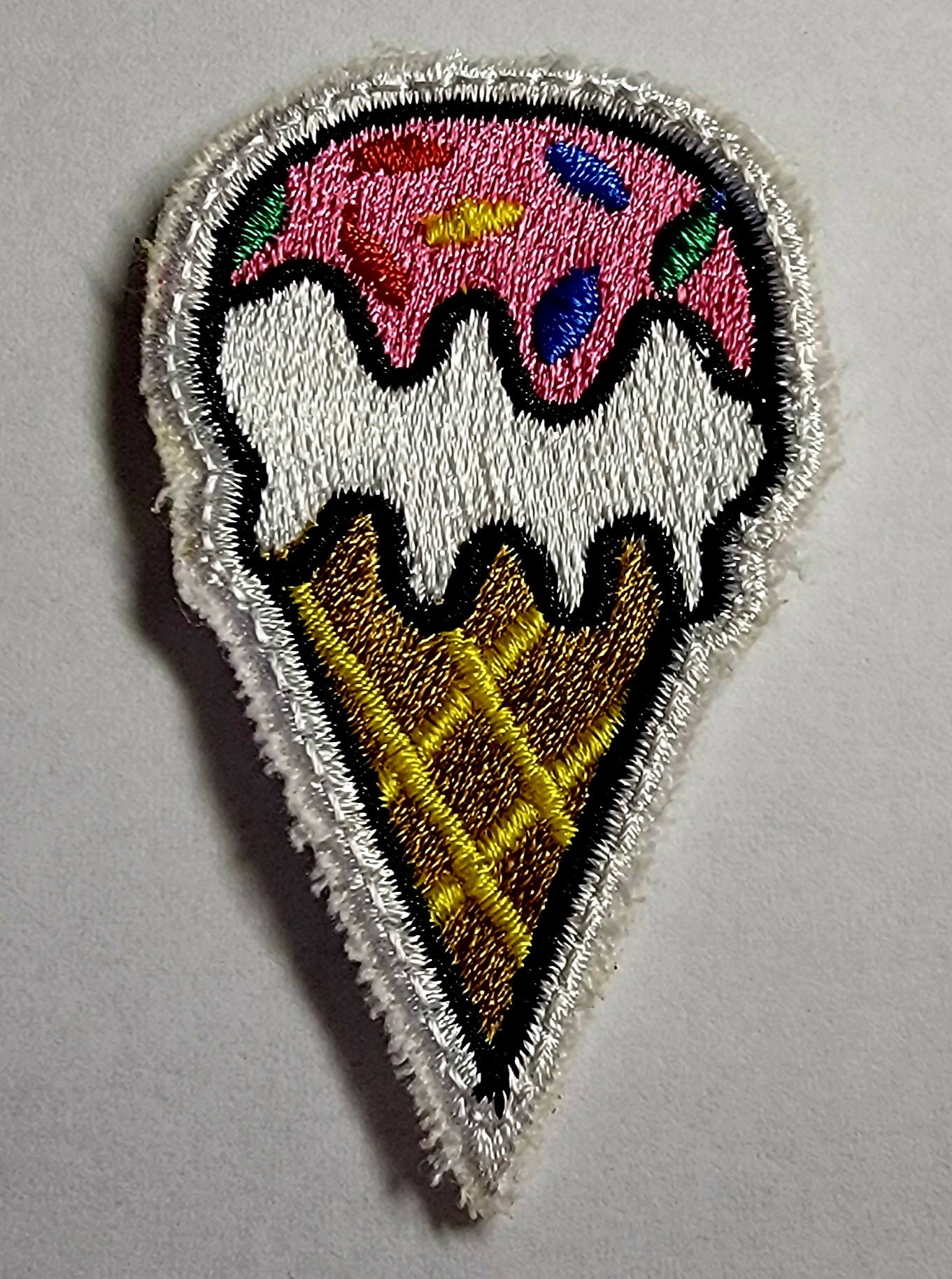 Patch.ice Cream.fully Embroidred.high Quality.retro.60s.vintage Style ...