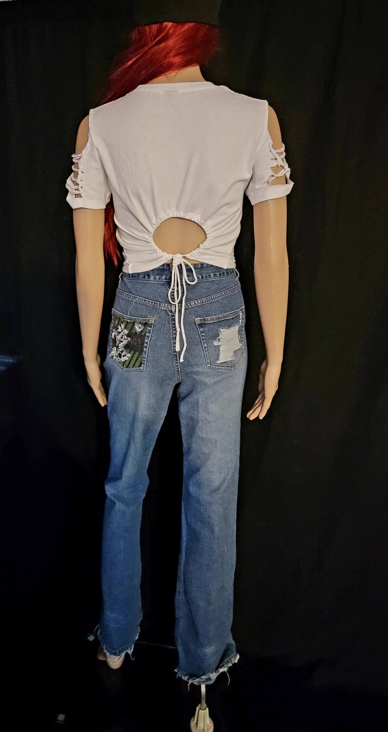 Pants.jean.denim.ripped.destroyed.warning.handpainted.exclusive.unique ...