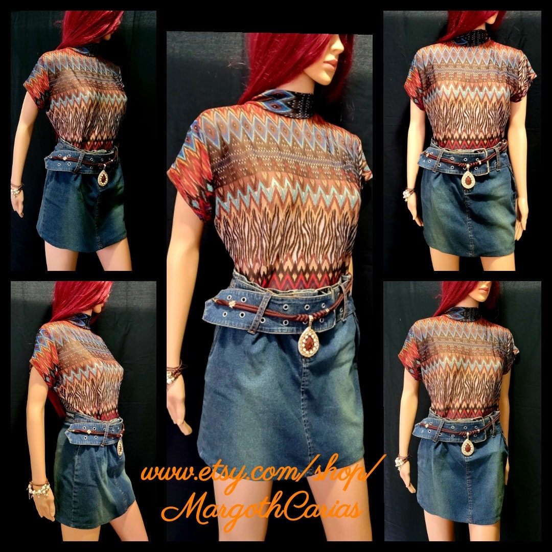 Body.ethnic.print.transparent.trend.sexy.vintage Style.retro.fashion ...