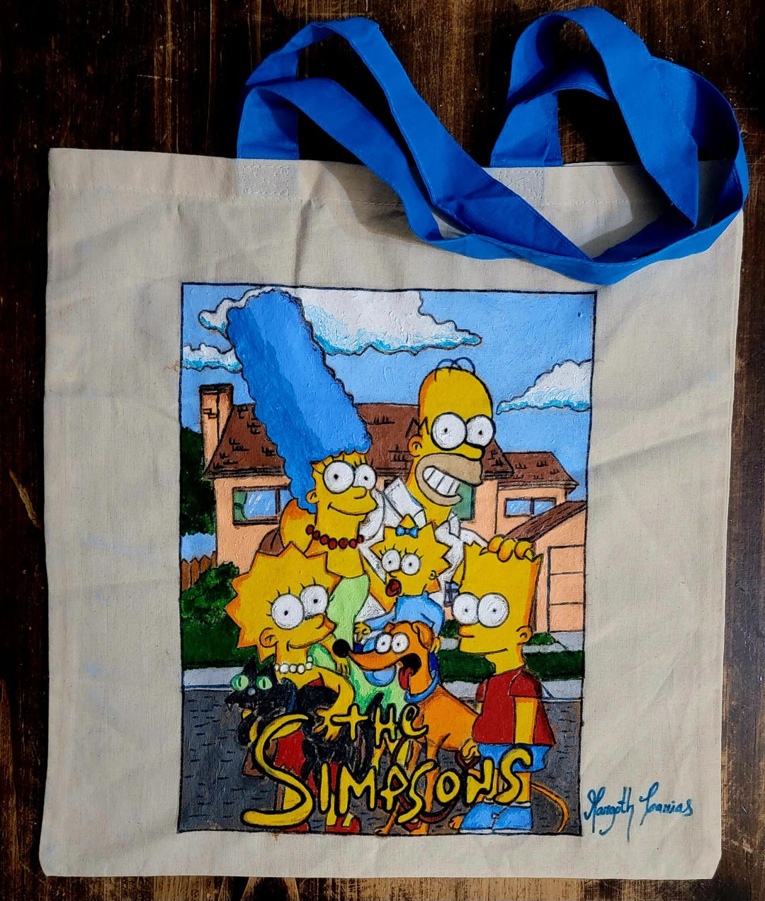 Tote Bag.handpainted.the Simpsons.exclusive.trending.xl - Etsy