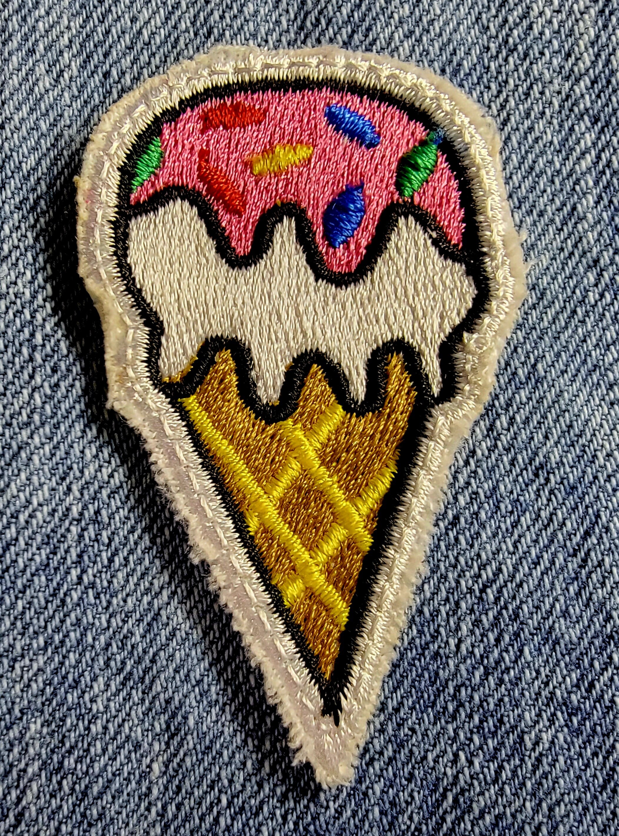Patch.ice Cream.fully Embroidred.high Quality.retro.60s.vintage Style ...