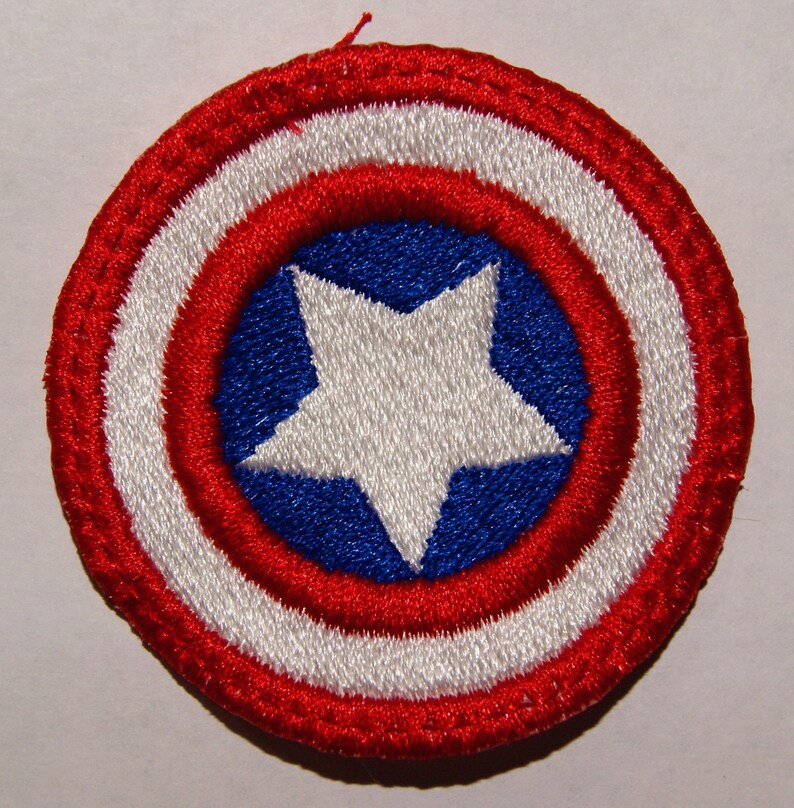 Patch.captain America.super Hero.fully Embroidered.vivid Colors.great Quality.vintage Style ...