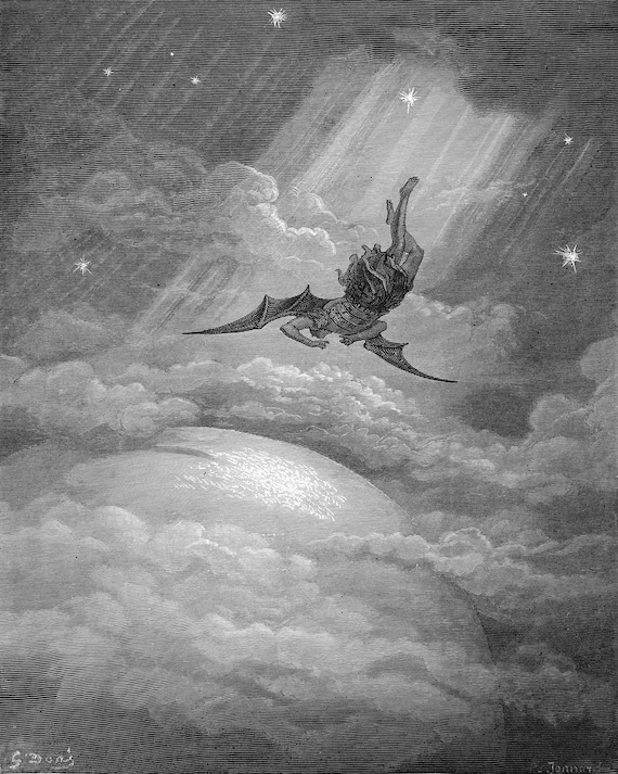 Gustave Dore Fall of Satan Paradise Lost 8x10 11x14 - Etsy