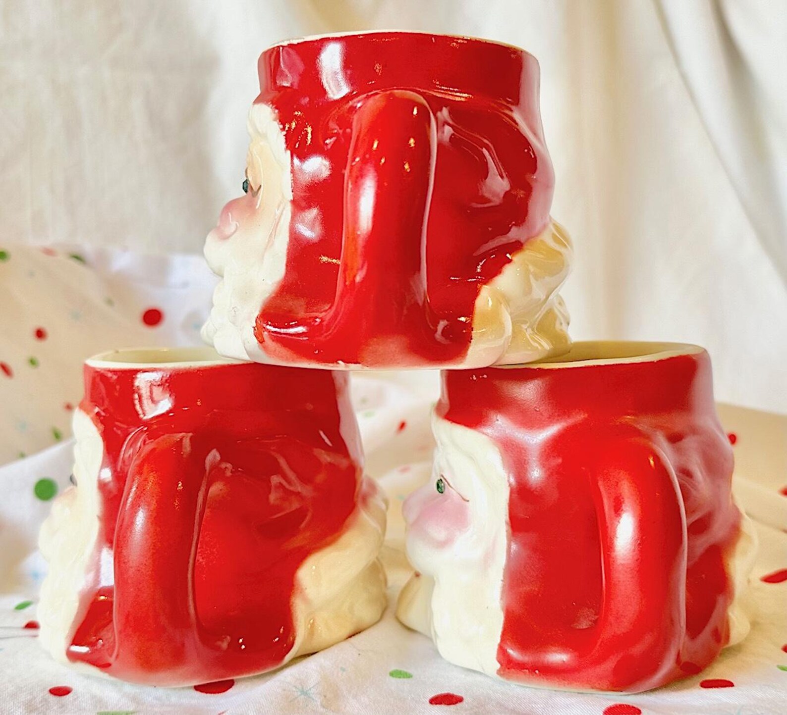 Hand-painted Winking Santa Mug With Rhinestone Eye – Each One Sold ...