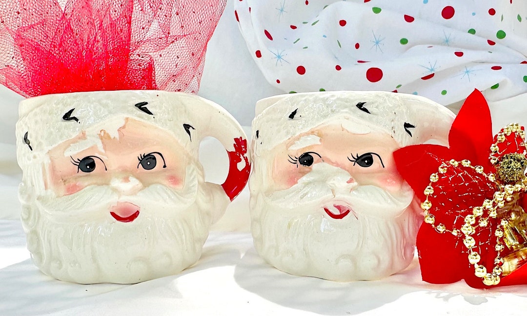 Unique Santa Mugs Cute & A Little Shabby Each One Sold Individually - Etsy