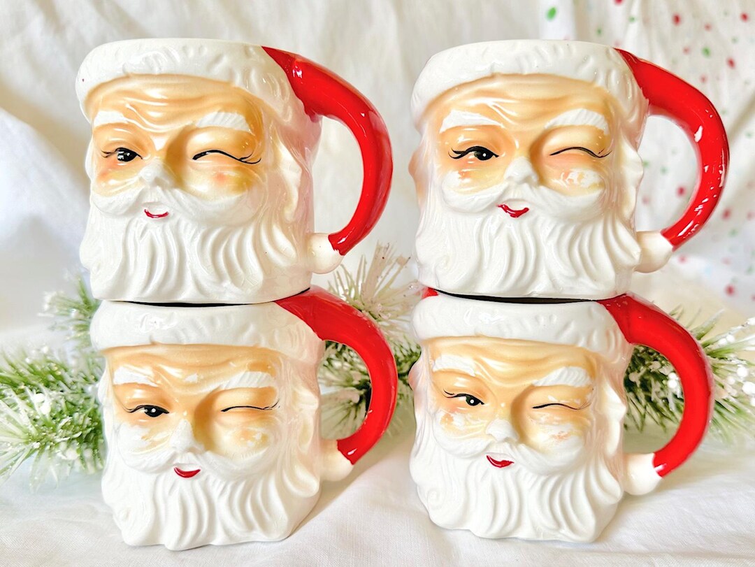 Winking Santa Mugs From Commodore Japan – Each One Sold Individually - Etsy