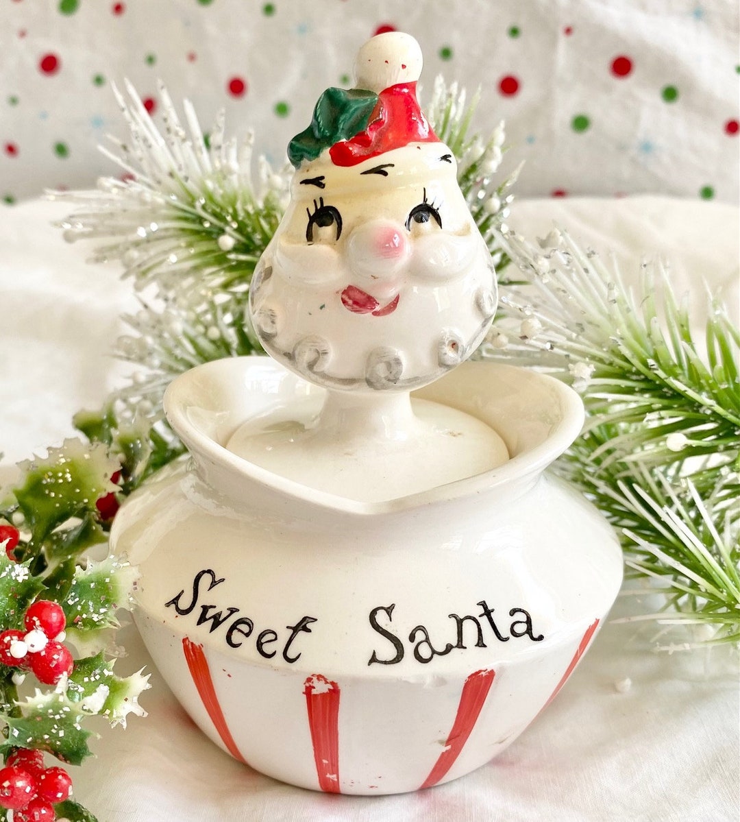 Sweet Santa Sugar Jar From Lefton's Exclusives Japan - Etsy