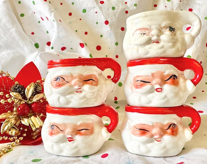 Miniature Winking Santa Mugs From Holt~howard Made in Japan – Each One ...