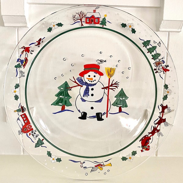 Snowman Platter - Etsy