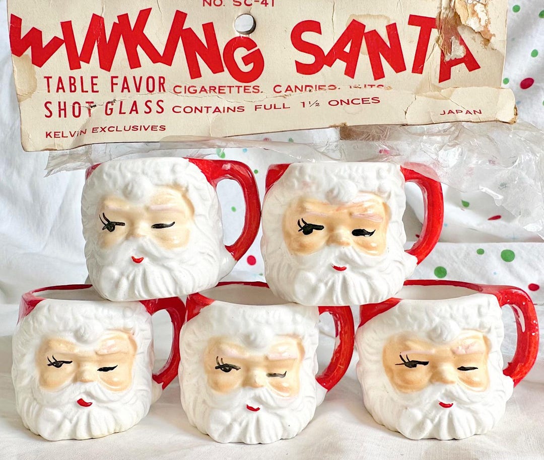 Miniature Winking Santa Mugs From Kelvin's Exclusives – Each One Sold ...